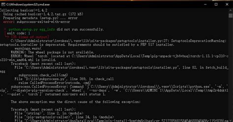 Bug Stuck Preparing Metadata Setuppyerror · Issue 2303 · Invoke