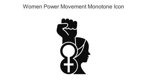 Women Power Movement Monotone Icon In Powerpoint Pptx Png And Editable Eps Format Ppt Slide