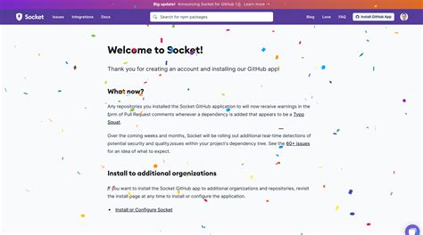 Socket Security · Github Marketplace · Github