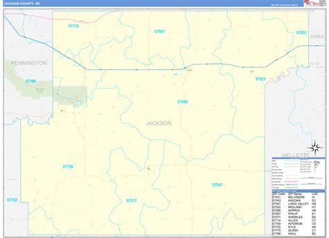 Jackson County Zip Code Map