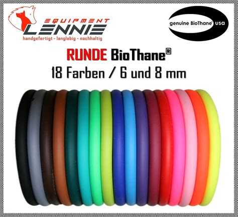 Metre Beta Biothane ® Round, diameter 6,4 or 8 mm, 18 colours, each ...