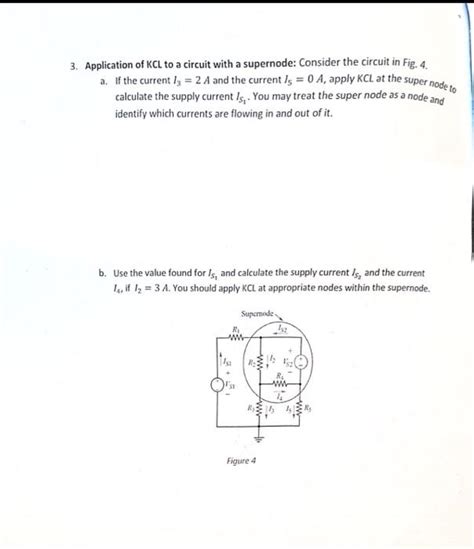 Solved 3 Application Of Kcl To A Circuit With A Supernode