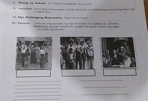 I Dilang ng Gawain 11 TUKOY LARAWAN 5 minuto | StudyX