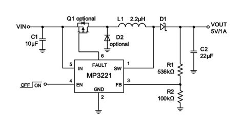 MP3221 6V 2 7A 1 2MHz High Efficiency Step Up Converter With Input Disconnect MPS
