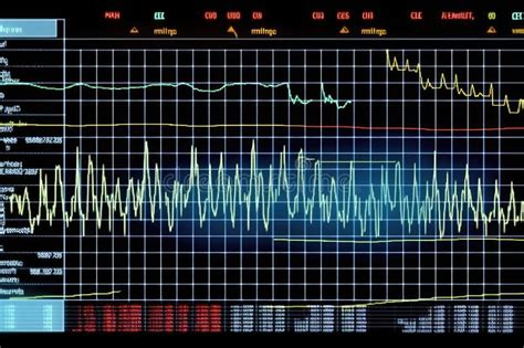 Oscilloscope Waveform On Its Screen Generative Ai Stock Illustration