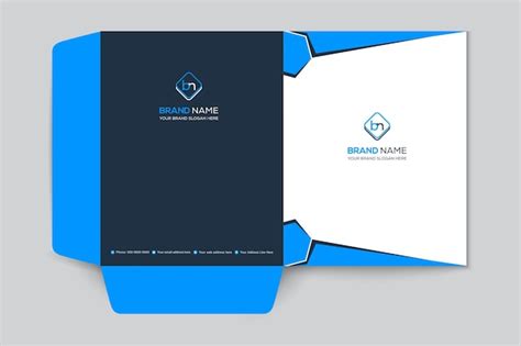 Premium Vector Corporate Presentation Folder Template