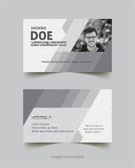 흑백 명함 템플릿 디자인 프리미엄 벡터
