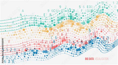 Information Analytics Concept Abstract Stream Information With Ball