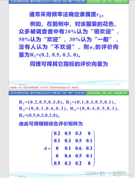 备战数学建模七之模糊数学 相对优属度矩阵 csdn博客