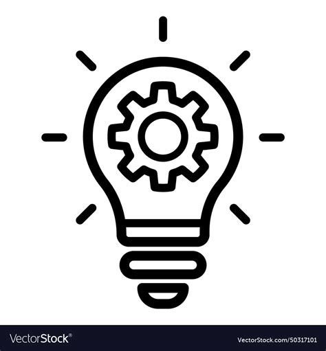 Idea Solution Settings Flat Icon Isolated Vector Image