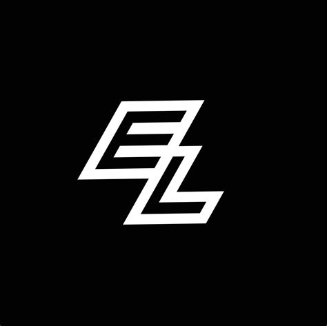 EL Logo Monogram With Up To Down Style Negative Space Design Template