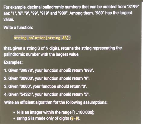Solved For Example Decimal Palindromic Numbers Solutioninn