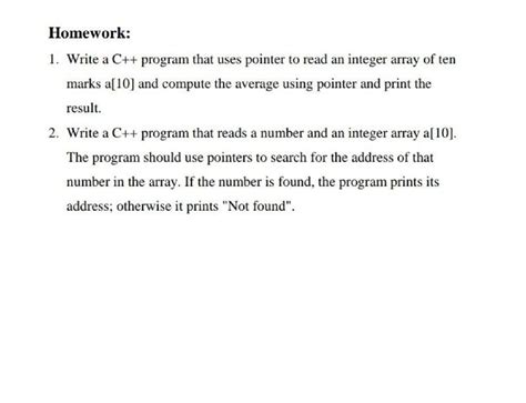 Solved Homework 1 Write A C Program That Uses Pointer To