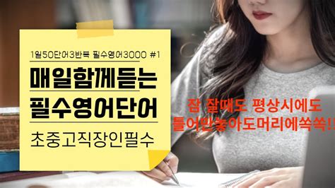 필수영어단어3000 챕터6 초중고직장인 필수영어단어50개 1일50문장3반복 Youtube