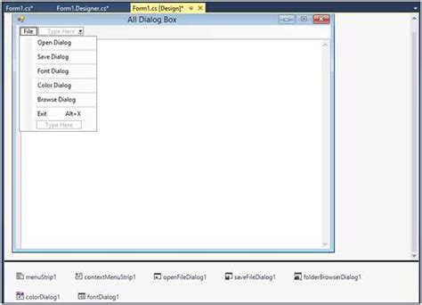Dialog Boxes In Windows Forms Applications