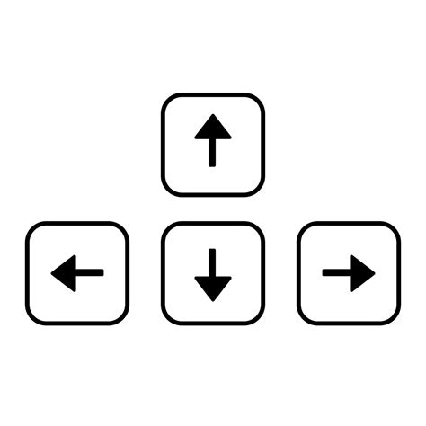 Computer Keyboard Arrow Keys Simple Outline 55983281 Vector Art At Vecteezy
