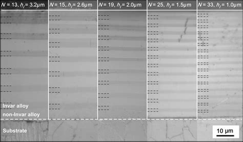 Optical Micrographs Of The Cross Section Of The Multilayered