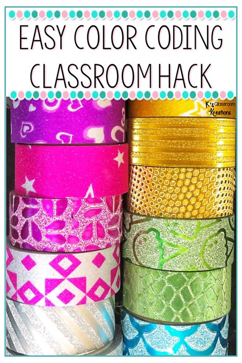 quick and easy color coding hack for the classroom teacher hacks