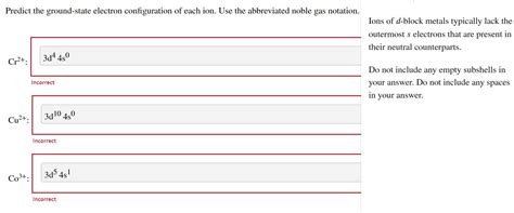 Solved Predict The Ground State Electron Configuration Of