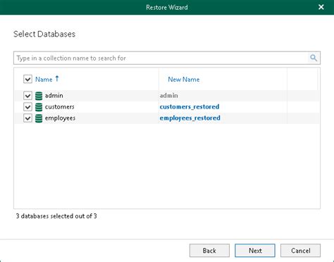 step 5 select databases veeam backup explorers guide