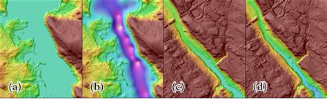 Lidar Data Before A C And After B D Bathymetric Integration An Download Scientific Diagram