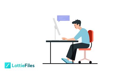 Man Typing By Io Kalogiannakou LottieFiles