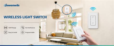 Dewenwils Wireless Light Switch And Receiver Kit No Wiring 15a High