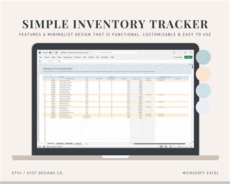 MS Excel Simple Inventory Tracker Business Inventory Inventory Management Materials Inventory