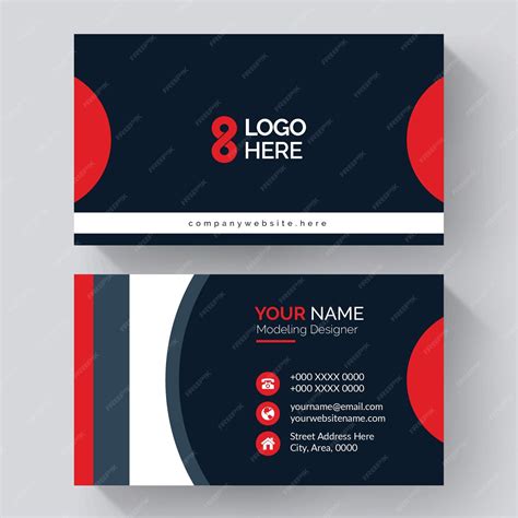 Premium Vector Professional Contact Card Design Template