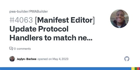 Manifest Editor Update Protocol Handlers To Match New Ux · Issue