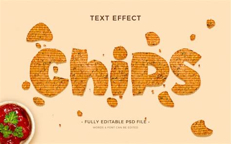 premium psd chips text effect