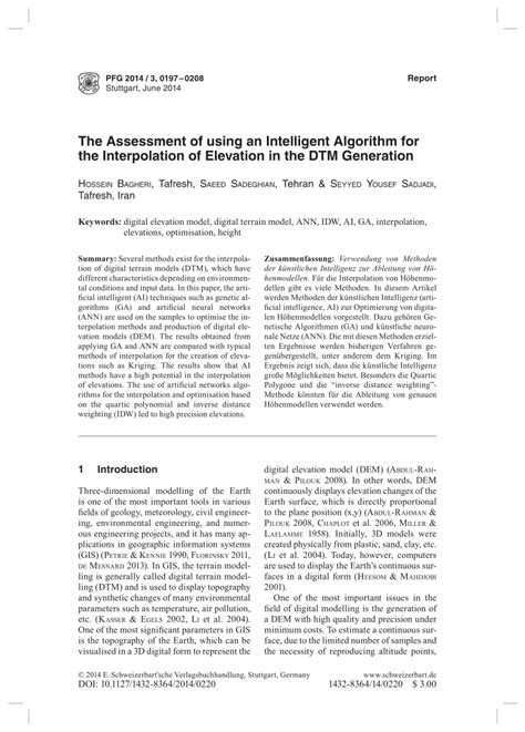 pdf the assessment of using an intelligent algorithm for the