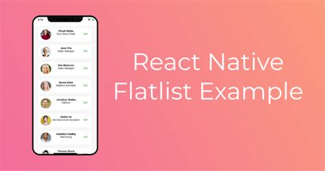 Flatlist Example In React Native React Native Master