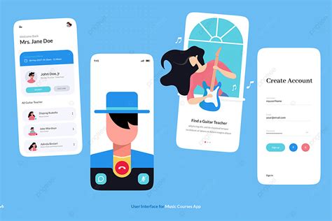 User Interface For Online Music Courses Vector Template Download On Pngtree