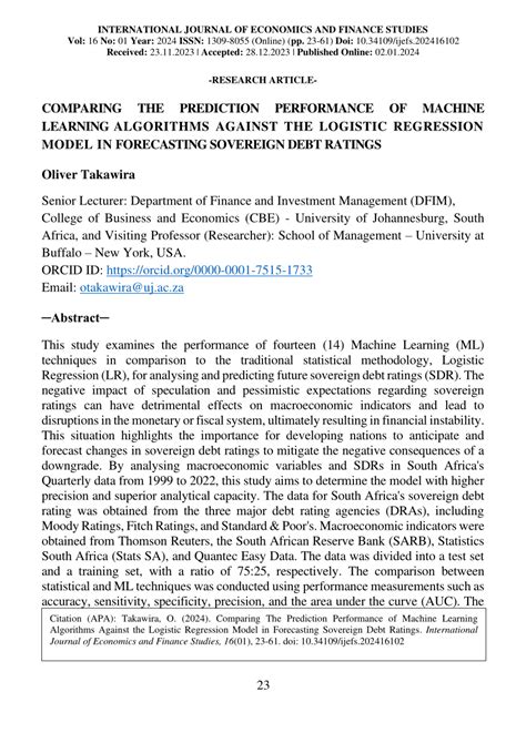 Pdf Comparing The Prediction Performance Of Machine Learning