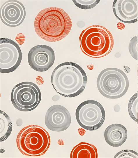 Abstract Circle Pattern In Orange And Gray Premium Ai Generated Vector