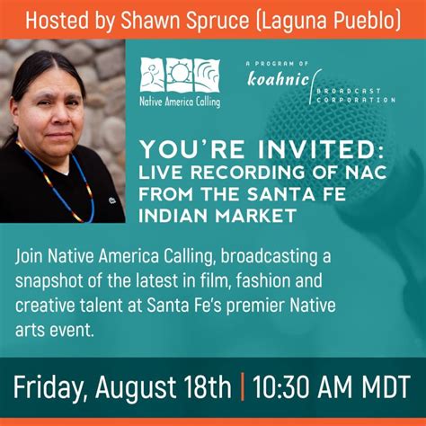 Dont Miss The Live Broadcast Of Native America Calling At The Santa Fe