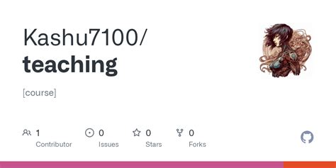 GitHub Kashu Teaching Course