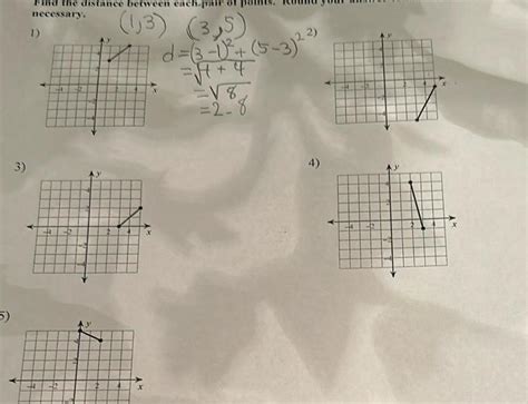 [answered] 5 3 find the distance between each pair points necessary 1 4