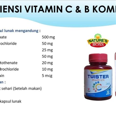 Twister Multivit Multivitamin Mineral Vitamin C B Complex Isi 30 Ori Lazada Indonesia