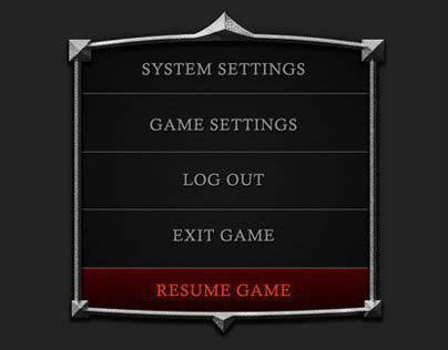 RPG User Interface Design On Behance
