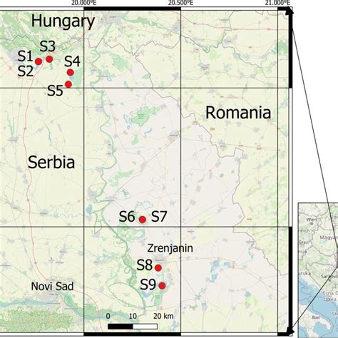 Geographical Overview Of The Selected Sampling Sites S1s9 Download