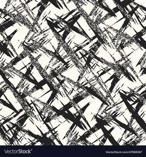 Monochrome Glitch Effect Textured Zigzag Pattern Vector Image
