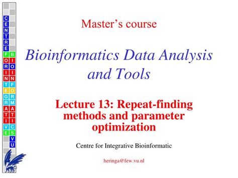 Ppt Masters Course Bioinformatics Data Analysis And Tools Powerpoint