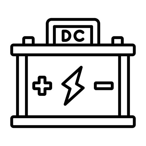 Dc Voltage Source Vector Icon 21650766 Vector Art At Vecteezy