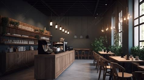 영감을 주는 렌더링에 표시된 멋진 3d 커피하우스 컨셉 인테리어 디자인 살다 배경 플로어 램프 배경 테리 배경 이미지