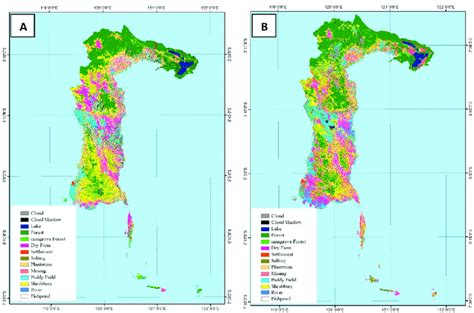 Supervised Classification A Image Landsat 7 Etmþ June 2005 B Image