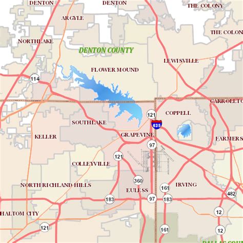Denton County Boundaries Map