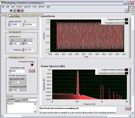 resample a continuous waveform ni community