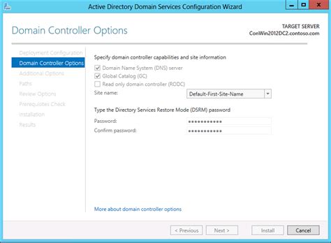 Ad Ds Configuration Wizard Page Descriptions Microsoft Learn